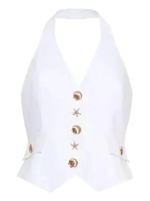 Cara Cara Prescott Halterneck Top - White