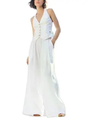 Cara Cara Prescott Halterneck Vest - White