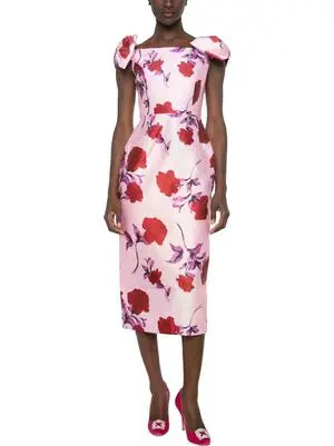 Rebecca Vallance Melora Off-the-shoulder Midi Dress - Pink