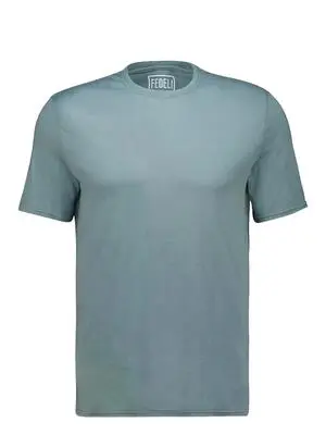 Fedeli Crew-neck Knitted T-shirt - Green