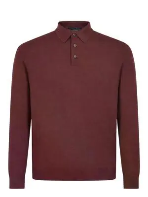 Kiton Long-sleeve Polo Shirt - Red