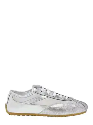 Alexander McQueen Metallic Boxe Sneakers - Silver