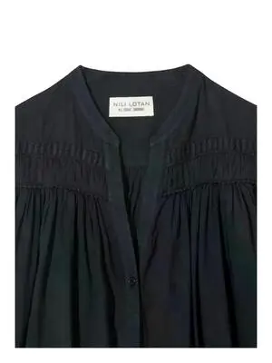 NILI LOTAN Clarys Pleated Blouse - Black