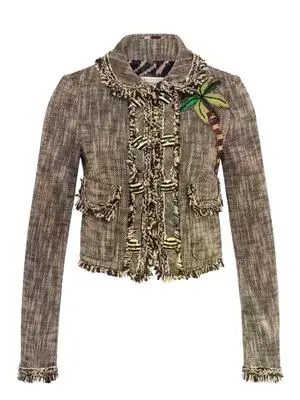 MAISON COMMON MAISON COMMON Palm-Embroidered Tweed Jacket