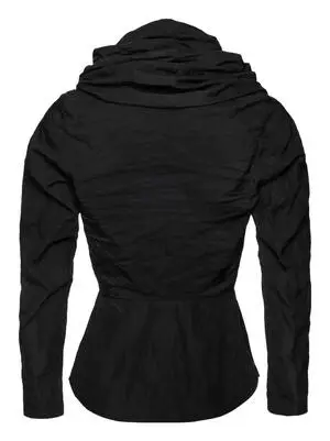 Magda Butrym Draped Hooded Shirt - Black