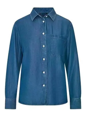 PATRICK ASSARAF Chest Pocket Button-down Shirt - Blue