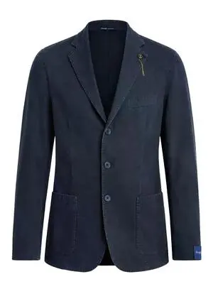 SANTANIELLO Chain-detail Single-breasted Blazer - Blue