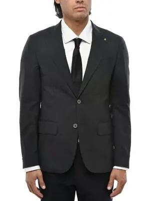 Corneliani Single-breasted Wool Blazer - Grey