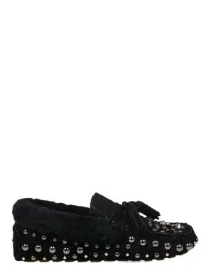 STRATEGIA SHOES Strategia Stud-embellished Tassel Loafers - Black