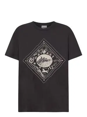 MARANT ETOILE Zewel" Printed Cotton T-shirt - Black