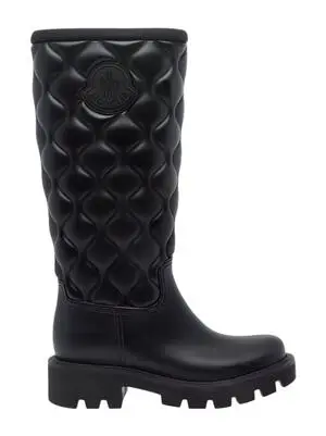 Moncler Kickstream Quilted Knee-high Waterproof Boots - Black