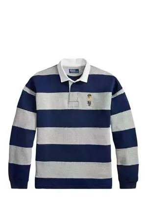 Polo Ralph Lauren Striped Polo Bear Rugby Shirt - Blue
