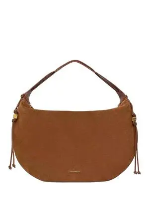 COCCINELLE Suede Logo Tote Bag - Brown