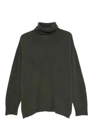 ALYSI Long Sleeve Turtleneck Sweater - Green