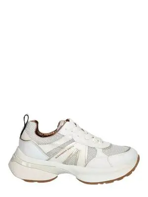 ALEXANDER SMITH Victoria Paneled Chunky Sole Sneakers - White