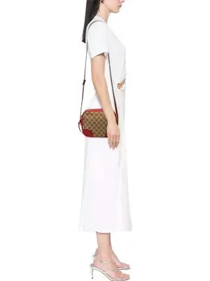 Gucci Gg Canvas Bree Crossbody Bag - Red