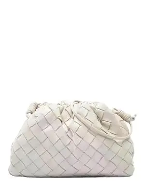 Bottega Veneta Nappa Intrecciato Mini Pouch Crossbody Bag - White