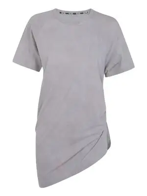 ZIGGY CHEN Asymmetric Gathered T-shirt - Grey