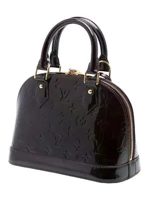 LOUIS VUITTON Monogram Vernis Alma Bb Satchel - Purple