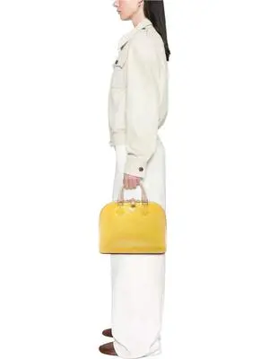 LOUIS VUITTON Monogram Vernis Alma Pm Handbag - Yellow