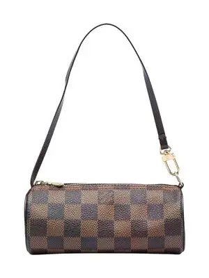 LOUIS VUITTON 1990-2010 Damier Ebene Papillon Pochette Handbag - Brown