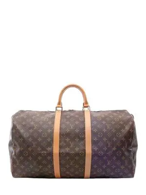 LOUIS VUITTON 2000 Monogram Keepall 55 Travel Bag - Brown
