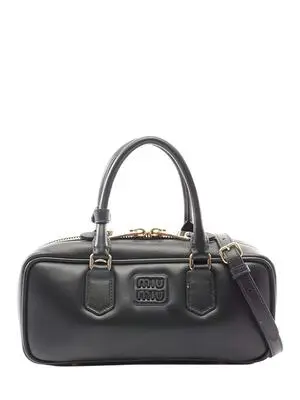 Miu Miu 2010-2026 Leather Arcadie Satchel - Black
