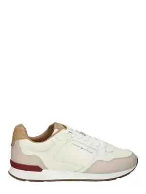 Tommy Hilfiger Panelled Leather Lace-up Sneakers - White