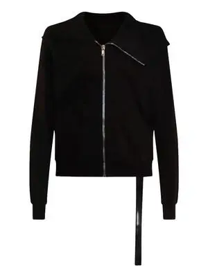 Rick Owens Asymmetric-zip Sweatshirt - Black