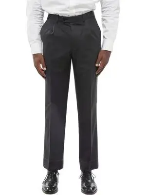Corneliani Fresco Wool Pleated Trousers - Grey