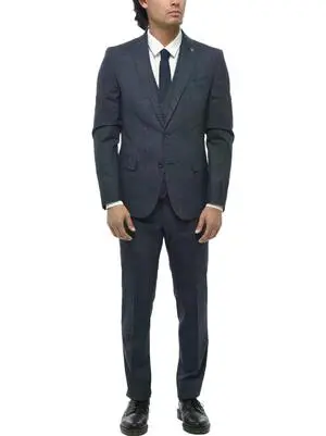 Corneliani Three-piece Single-breasted Suit - Blue