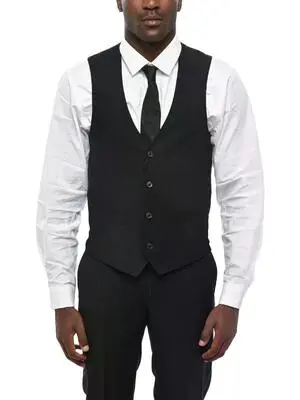 Corneliani Academy Mohair-blend Waistcoat - Black