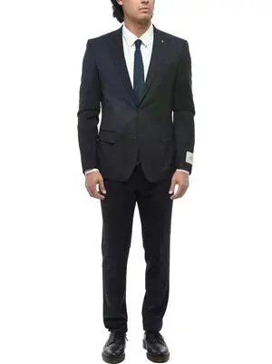 Corneliani Jacquard Flap-pockets Two-piece Suit - Blue