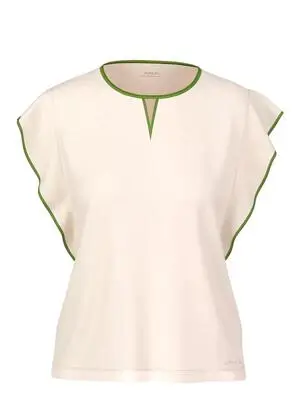 MARCCAIN Ruffle Sleeve T-shirt - Neutrals