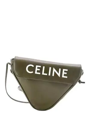 Celine Triangle Bag Small Leather Crossbody Bag - Green