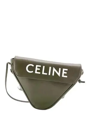 Celine Celine Triangle Bag Small Leather Crossbody Bag Green
