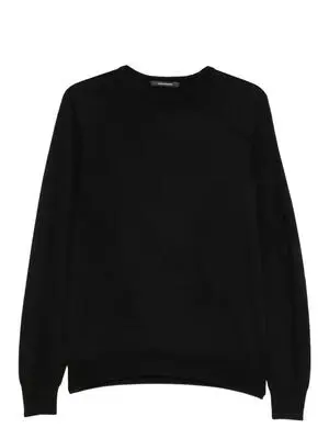 Tagliatore Marley Virgin Wool Crew-neck Long-sleeve Sweater - Black