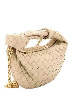 Bottega Veneta Jodie Chain Hobo Intrecciato Nappa Mini Bag - Neutrals