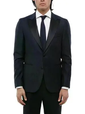 Corneliani Single-breasted Peak-lapel Jacket - Blue