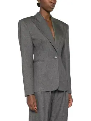 Andamane The Attico Toni Single-breasted Blazer - Grey