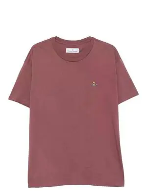VIVIENNE WESTWOOD Orb-embroidered T-shirt - Pink