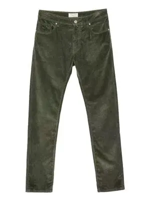 Jacob Cohen Corduroy Logo-patch Trousers - Green