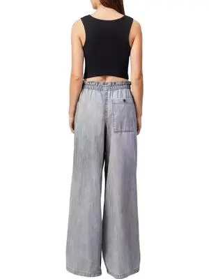 DRYKORN Chambray Wide-leg Trousers - Grey