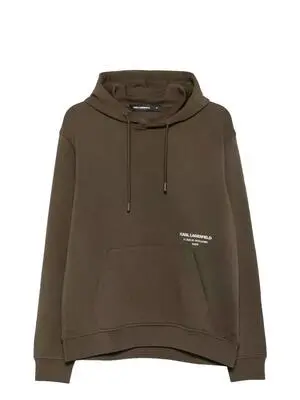 Karl Lagerfeld Logo Print Hoodie - Green