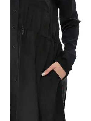 Woolrich Drawstring Waist Maxi Dress - Black