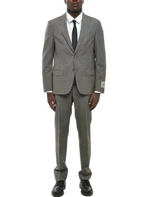 Corneliani District Check Virgin Wool Suit - Grey