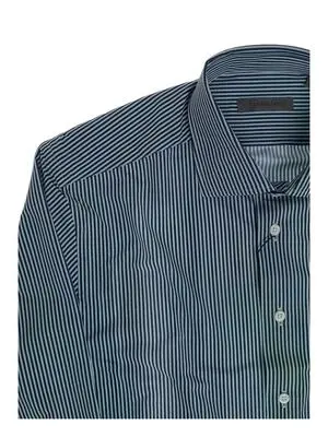 Corneliani Striped Wrinkle-free Shirt - Blue