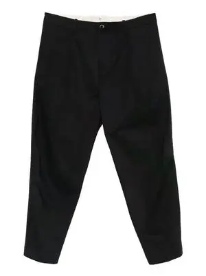 NINE:INTHE:MORNING Pleated Cotton Trousers - Black
