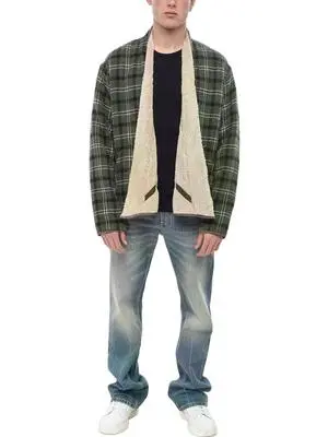 GREG LAUREN Reversible Checked Overshirt - Green