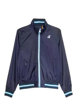 K-WAY Striped-trim Zip-up Jacket - Blue